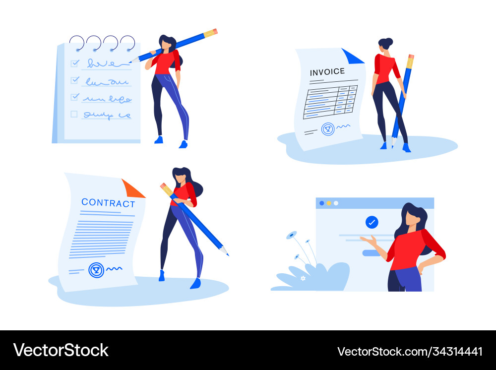 Business documents Royalty Free Vector Image - VectorStock