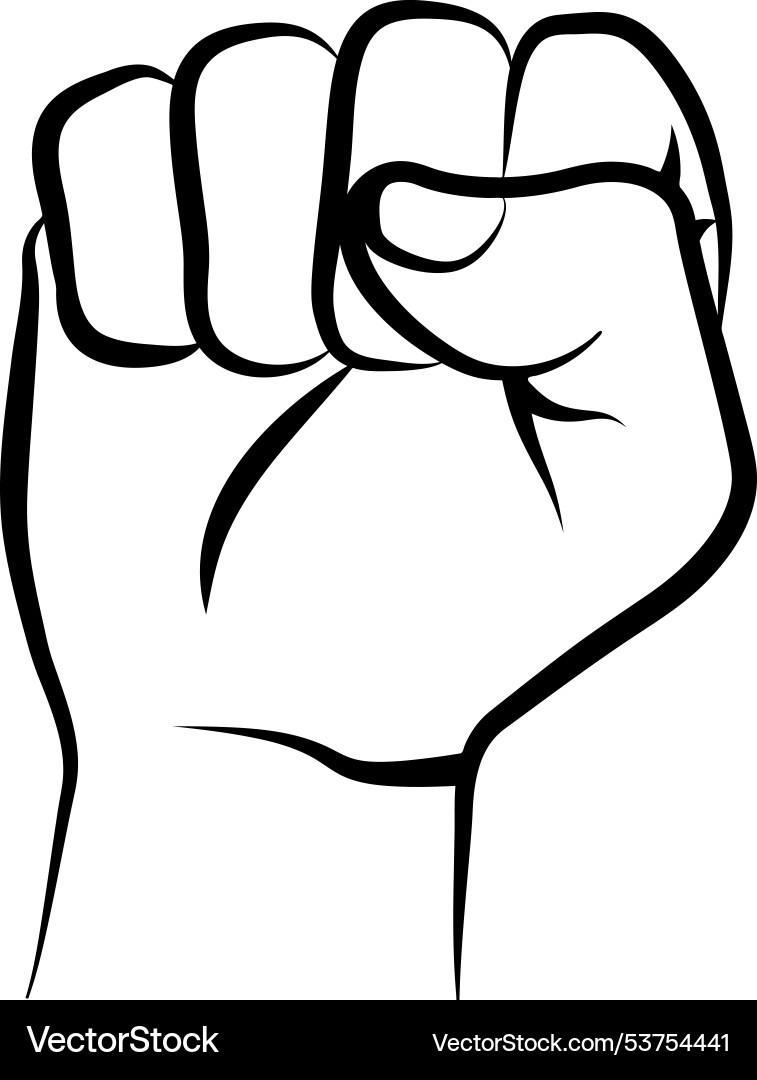 Clenched Fist Symbol Royalty Free Vector Image