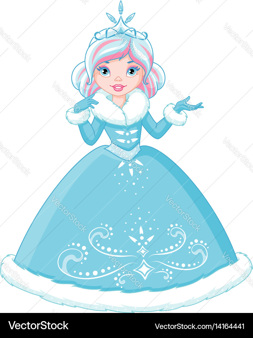 Lovely Winter Princess Royalty Free Vector Image