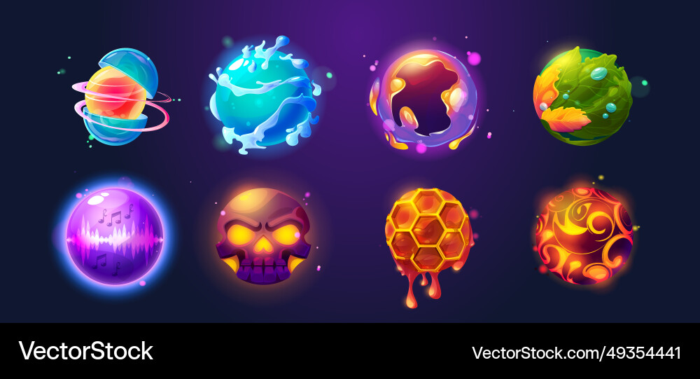 Magic energy ball orb icon for fantasy game Vector Image