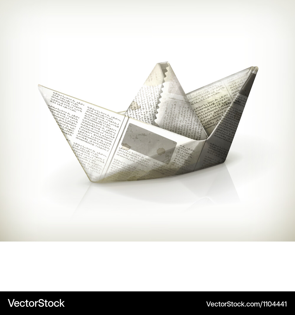 Paper boat Royalty Free Vector Image - VectorStock