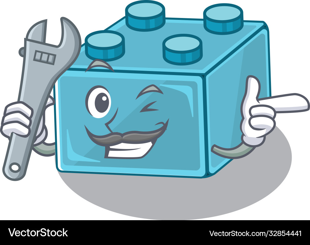 Smart Lego Mechanic Toy Royalty Free Vector Image