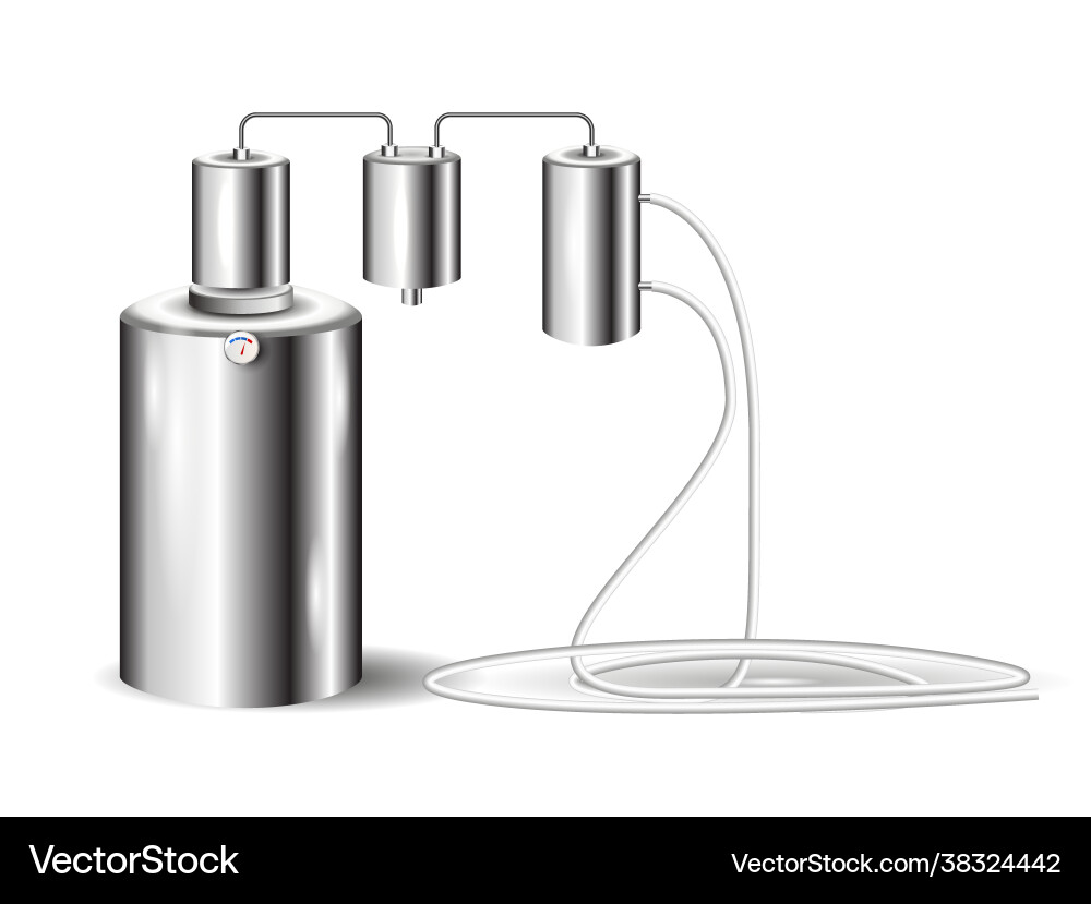 An industrial distiller distill water Royalty Free Vector