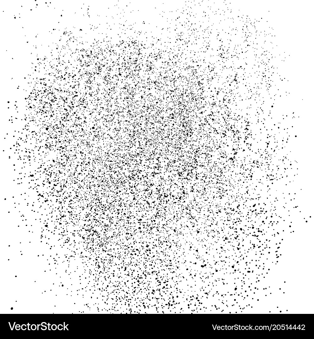 Black grainy texture isolated on white background Vector Image