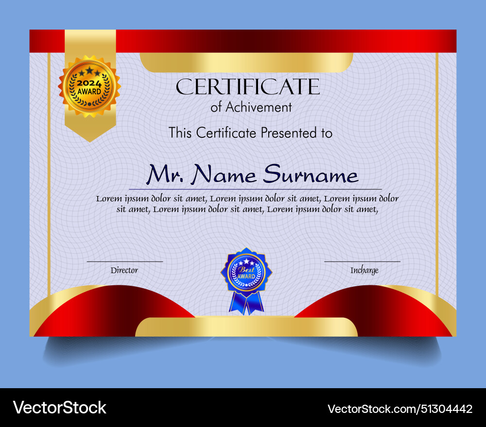 Certificate design Royalty Free Vector Image - VectorStock