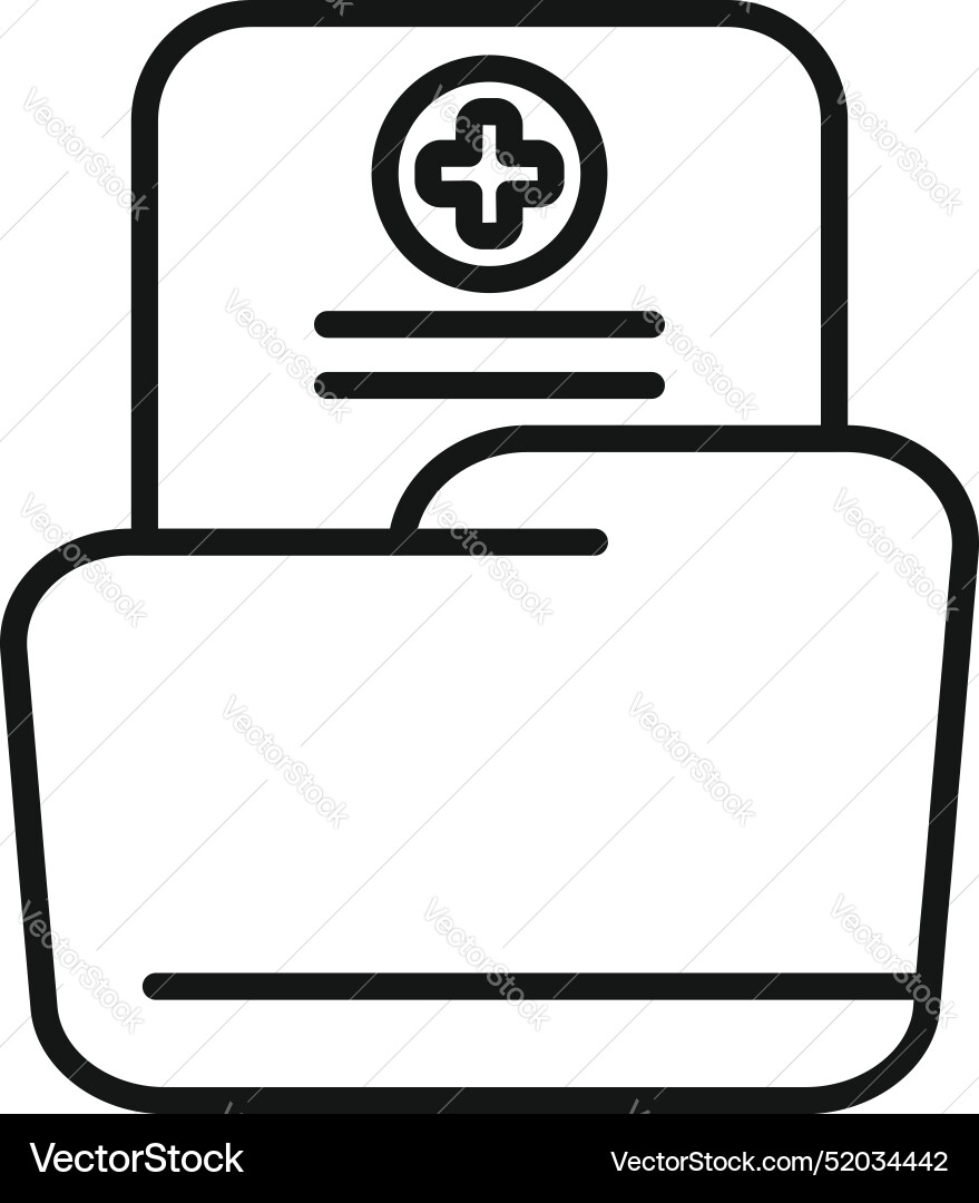Medical history folder storing patient data Vector Image