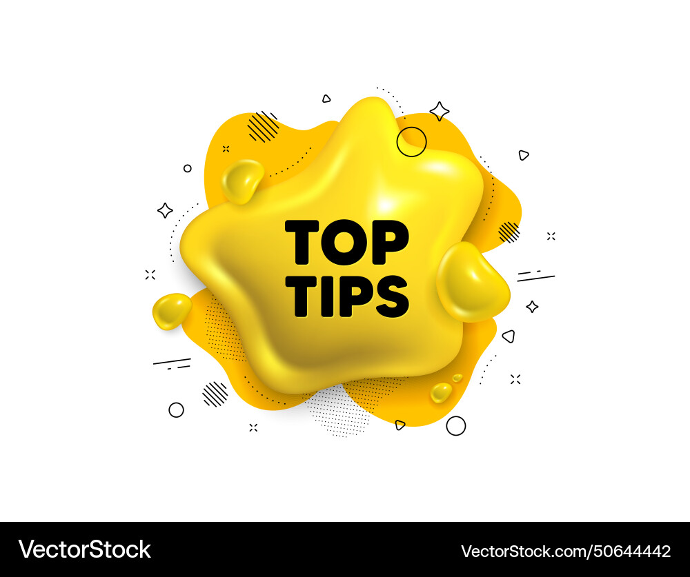 Top tips symbol education faq sign abstract Vector Image