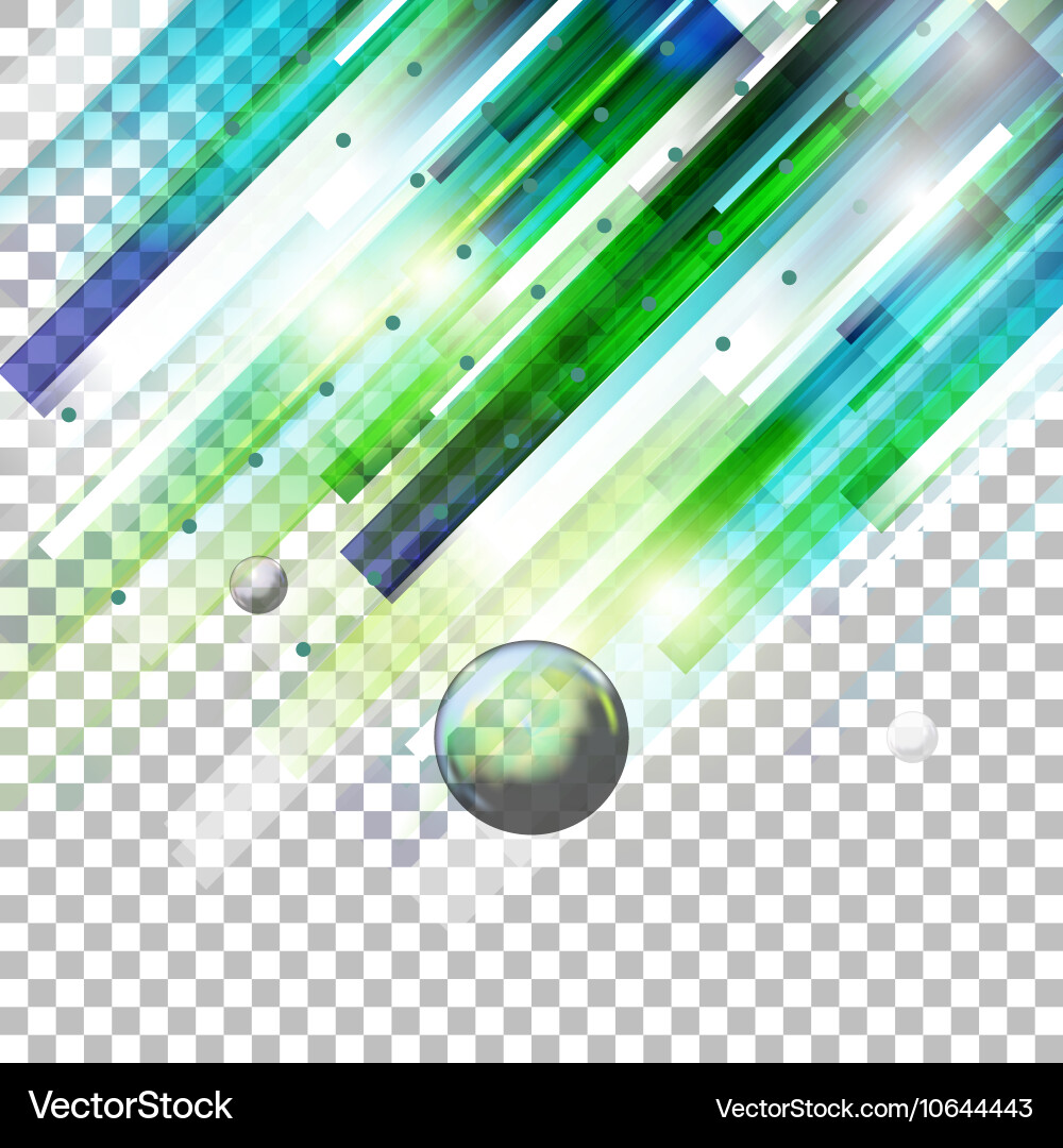 Abstract green shapes on transparent Royalty Free Vector