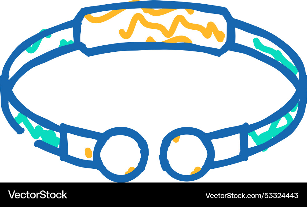 Bangle jewelry icon doodle Royalty Free Vector Image