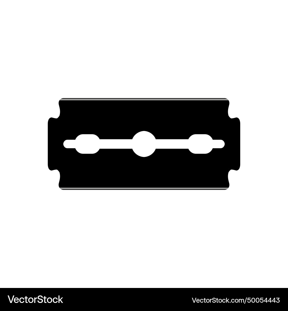 Blade razor - black icon tattoo Royalty Free Vector Image