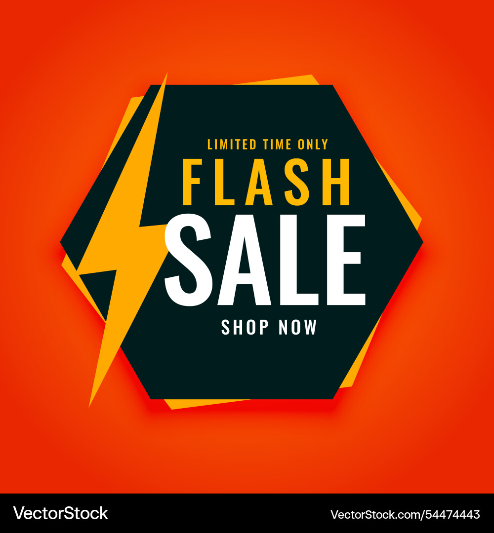 Crazy and quick sale hexagonal background Vector Image