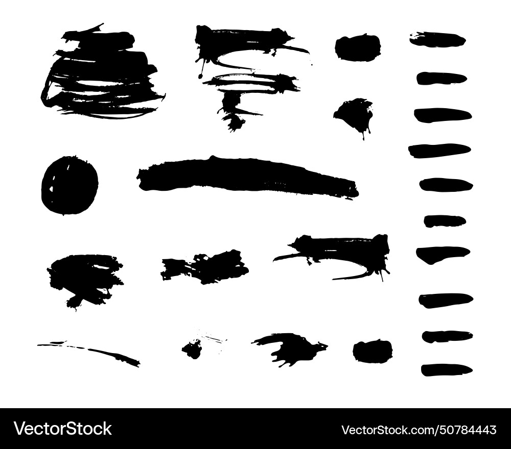 Ink smudge abstract shape stains marker pen Vector Image