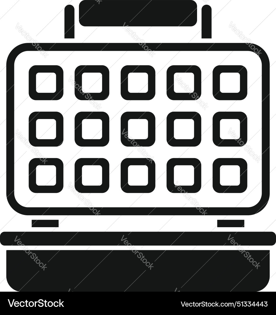 Monochrome of a waffle maker Royalty Free Vector Image