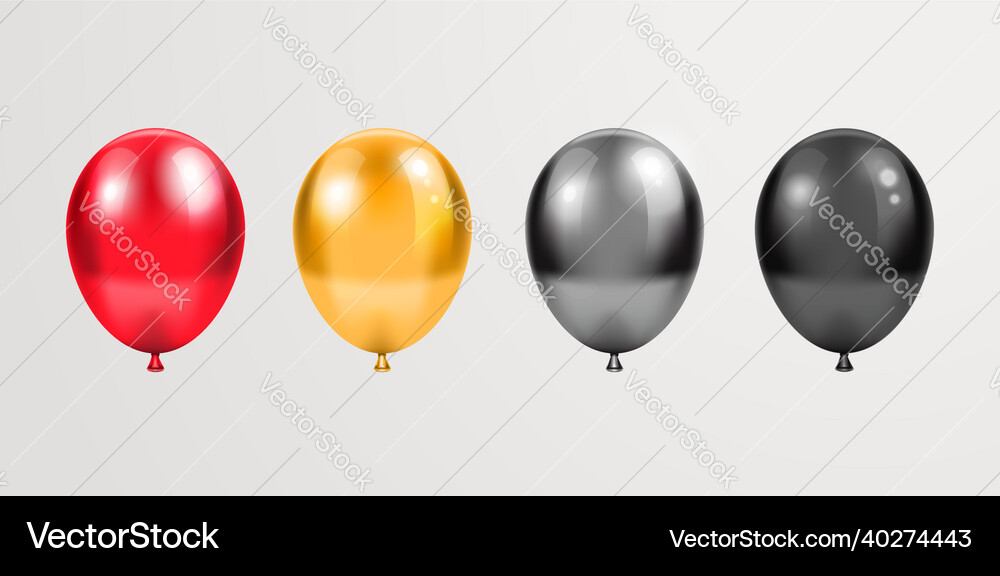 Realistic balloons Royalty Free Vector Image - VectorStock