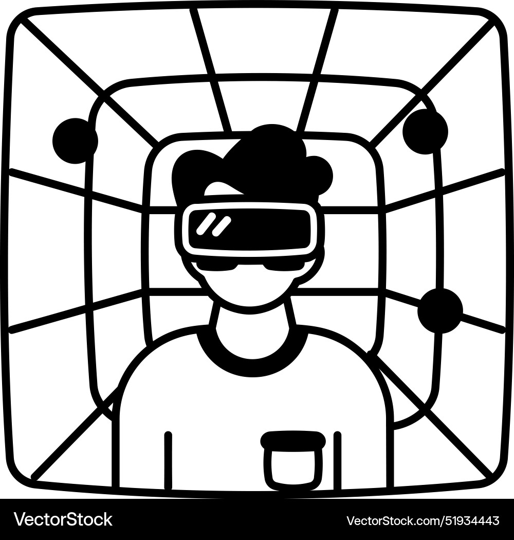 Vr environment Royalty Free Vector Image - VectorStock