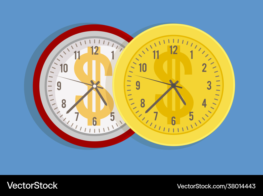 Working time cost expensive price for minutes Vector Image