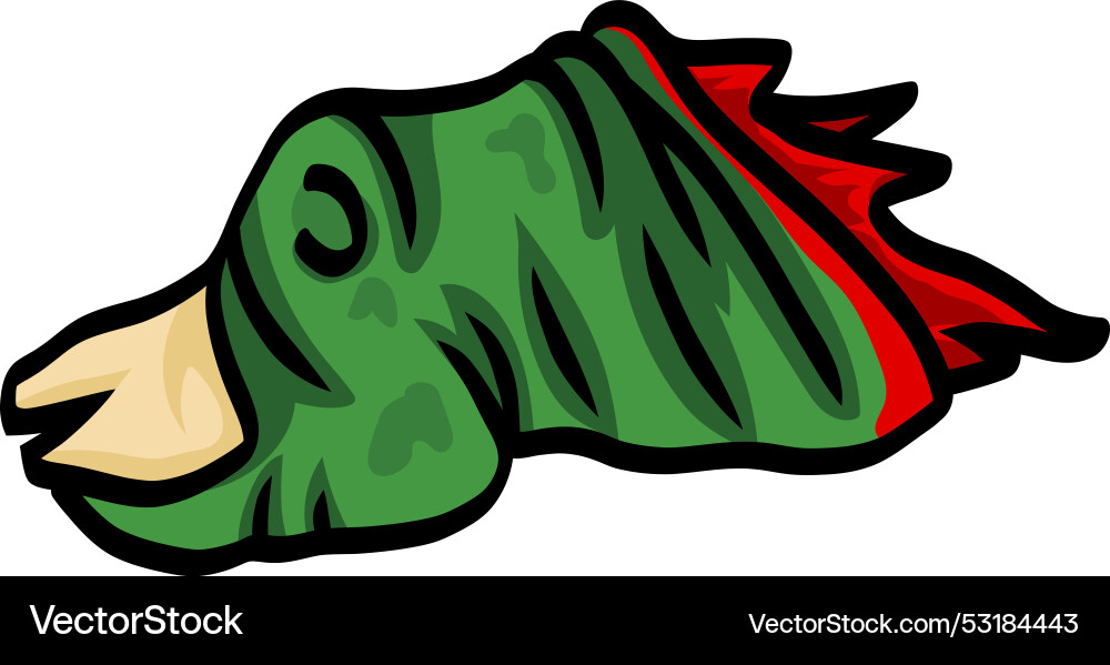 Zombie toe thumb green severed bleeding finger Vector Image