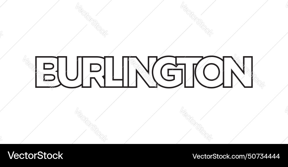 Burlington in the canada emblem design Royalty Free Vector
