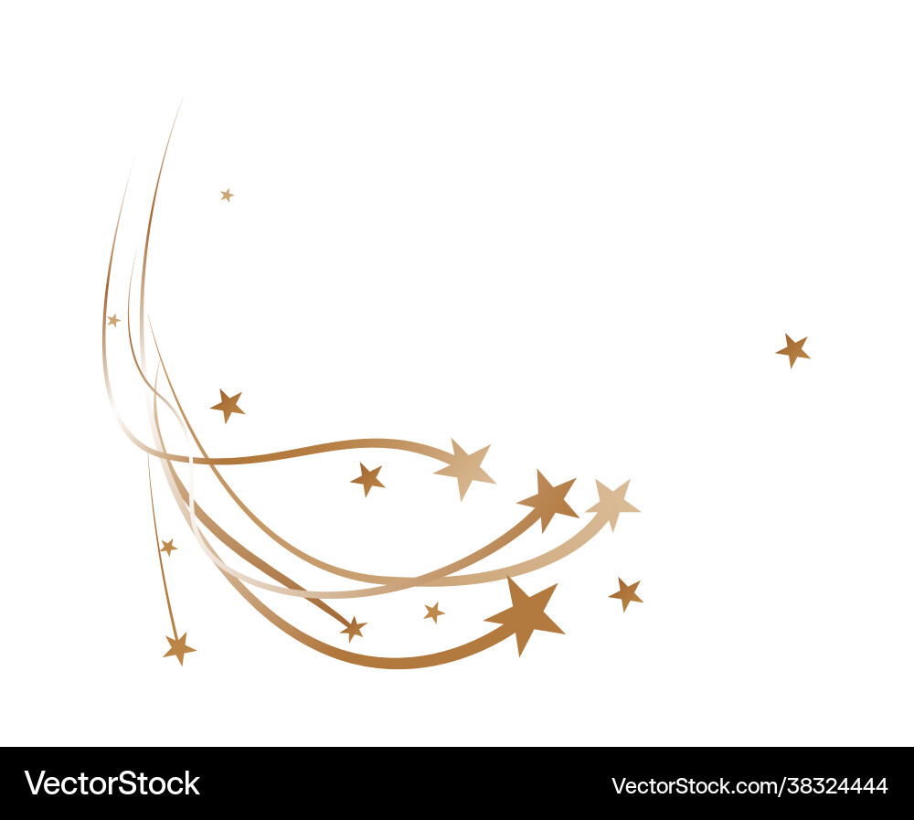 Falling stars are a simple drawing Royalty Free Vector Image