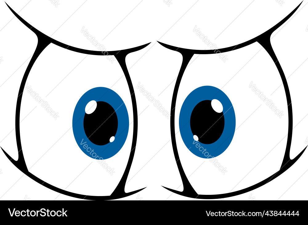 Googly Eyes - Blue Smiley Face Royalty Free Vector Image