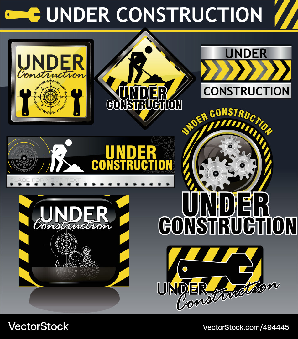 Construction Site Warning Royalty Free Vector Image