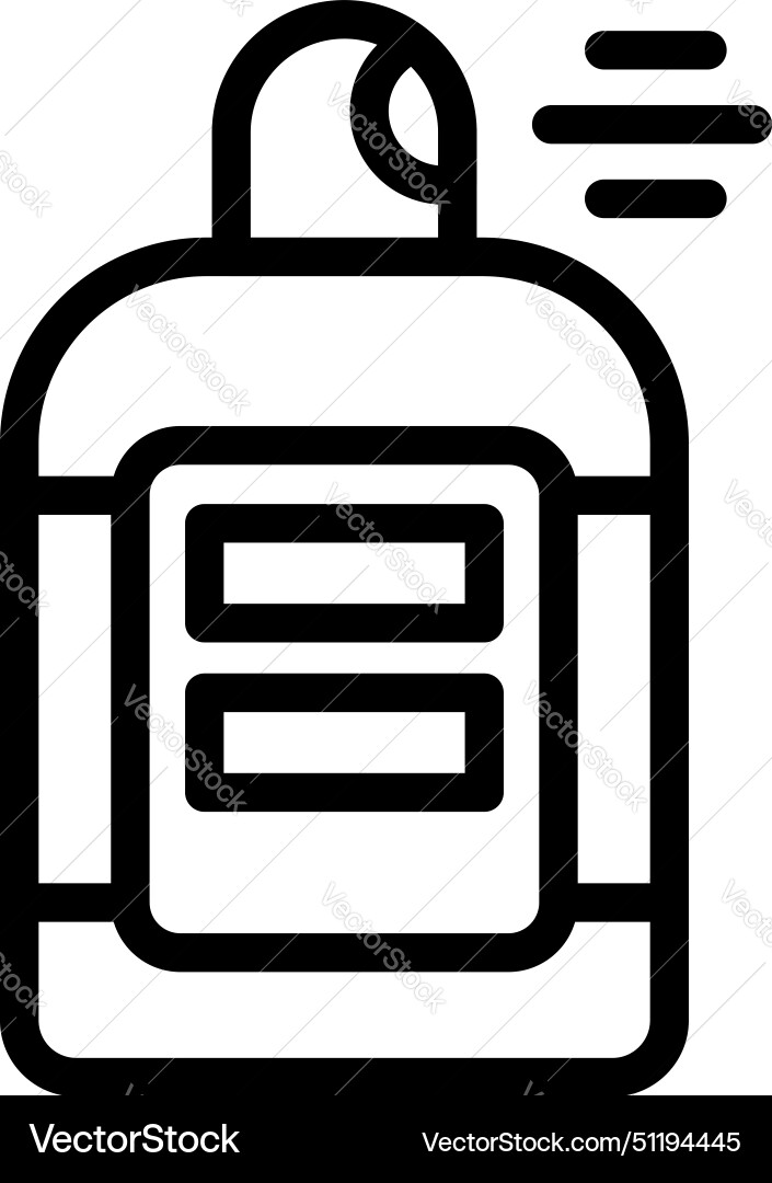 Crop duster spray icon outline pest Royalty Free Vector