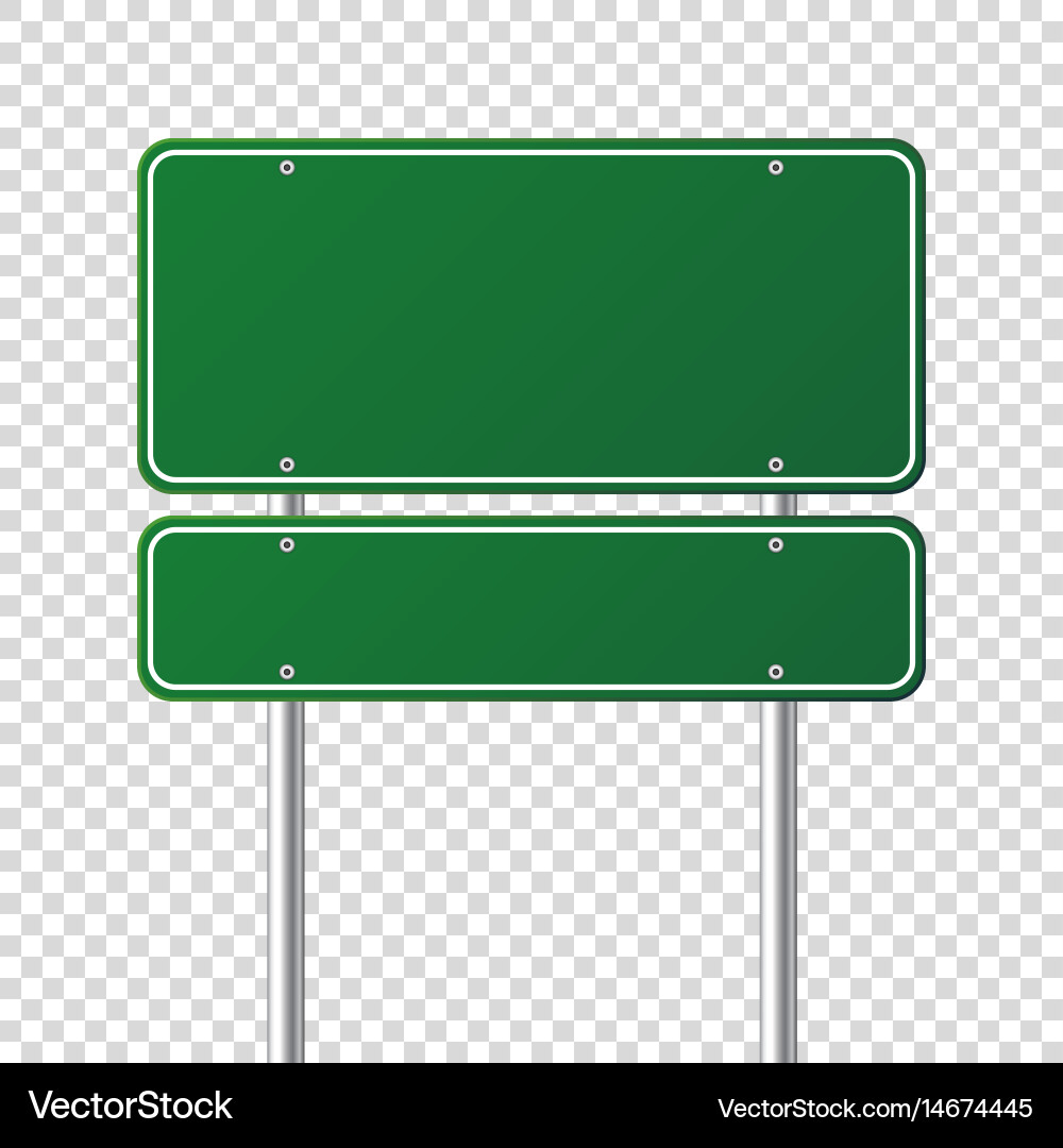 Green Traffic Sign Board Royalty Free Vector Image