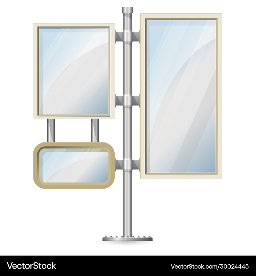 Outdoor light box mock up Royalty Free Vector Image