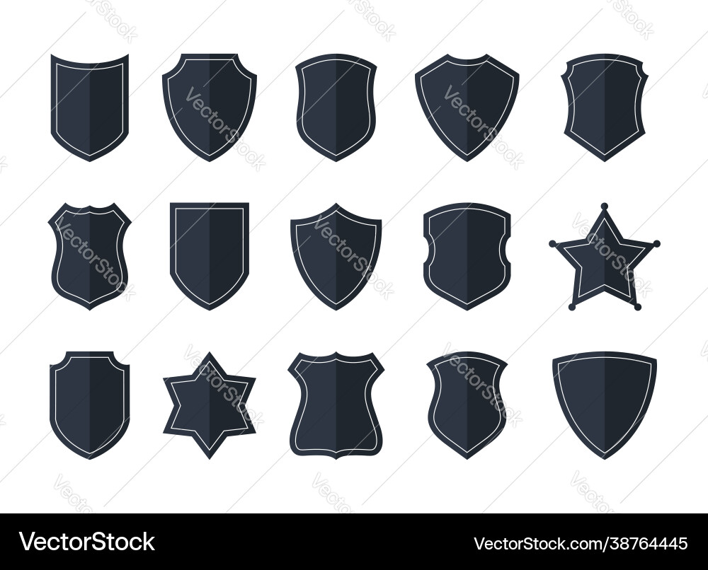 Police badge shape Royalty Free Vector Image - VectorStock