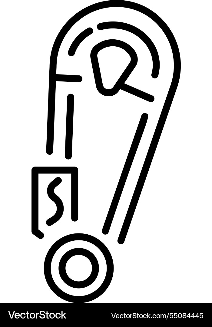 Safety pin Royalty Free Vector Image - VectorStock