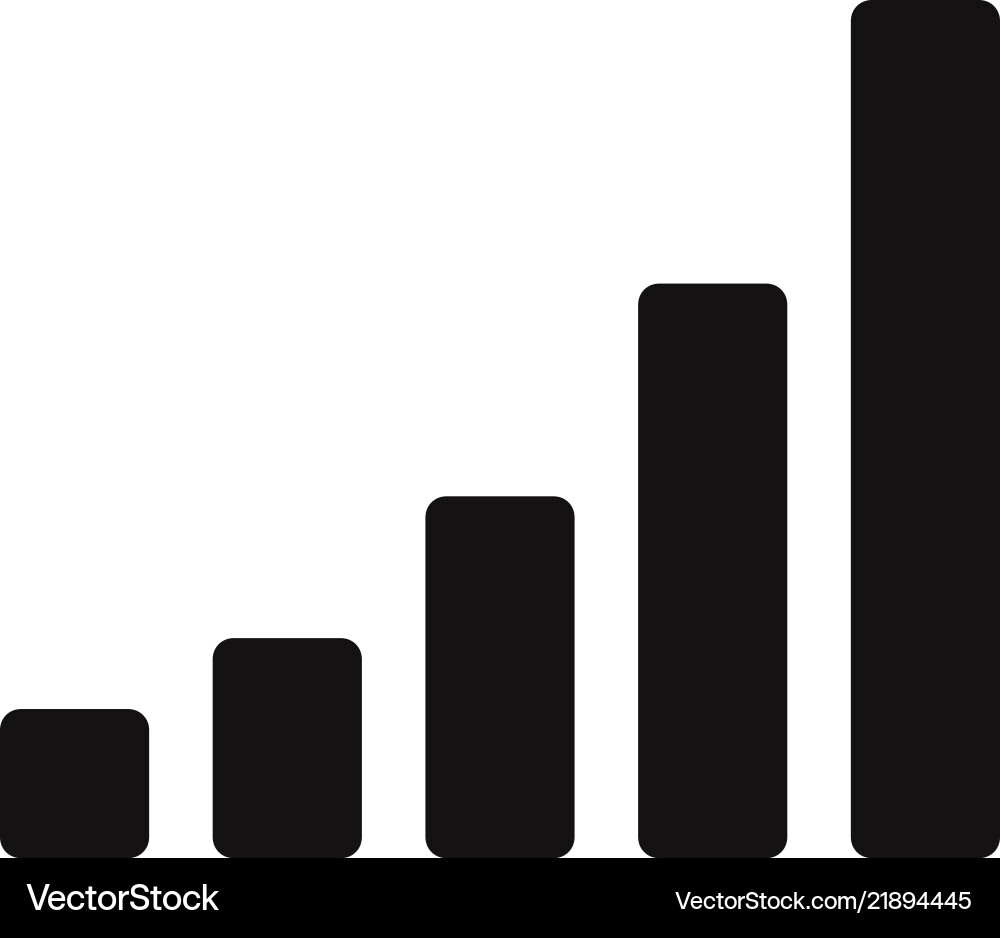 Signal bars icon Royalty Free Vector Image - VectorStock