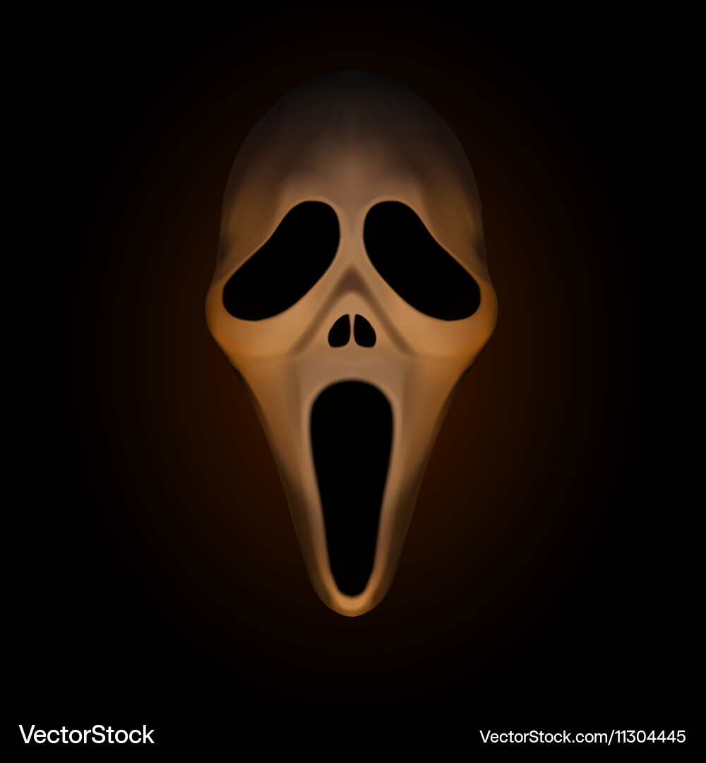 Spooky Halloween Scream Mask Royalty Free Vector Image