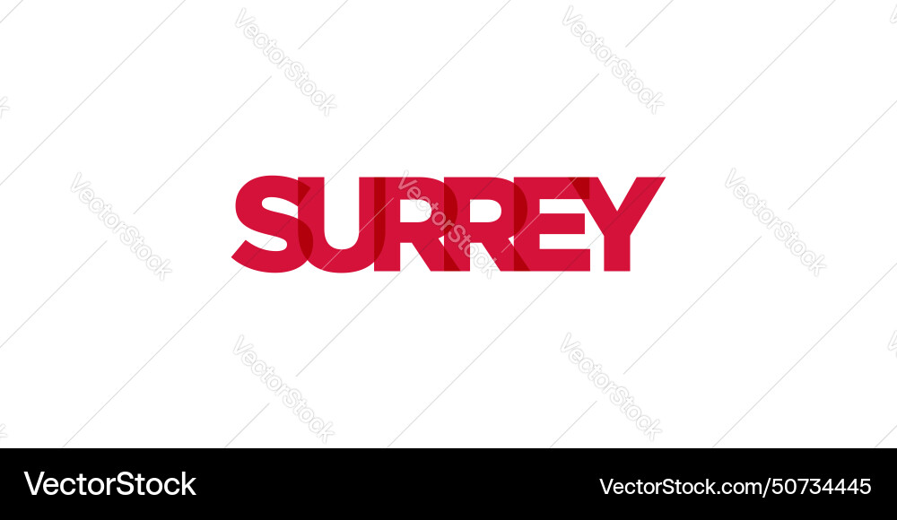 Surrey in the canada emblem design features Vector Image