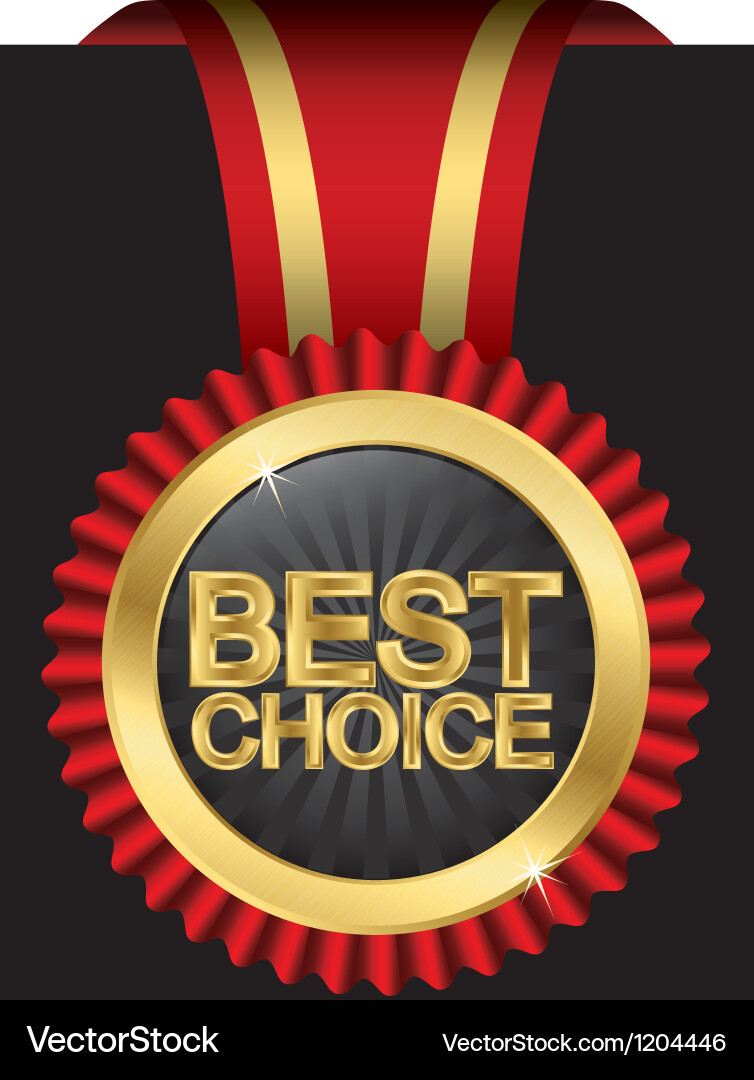 Best choice golden label Royalty Free Vector Image