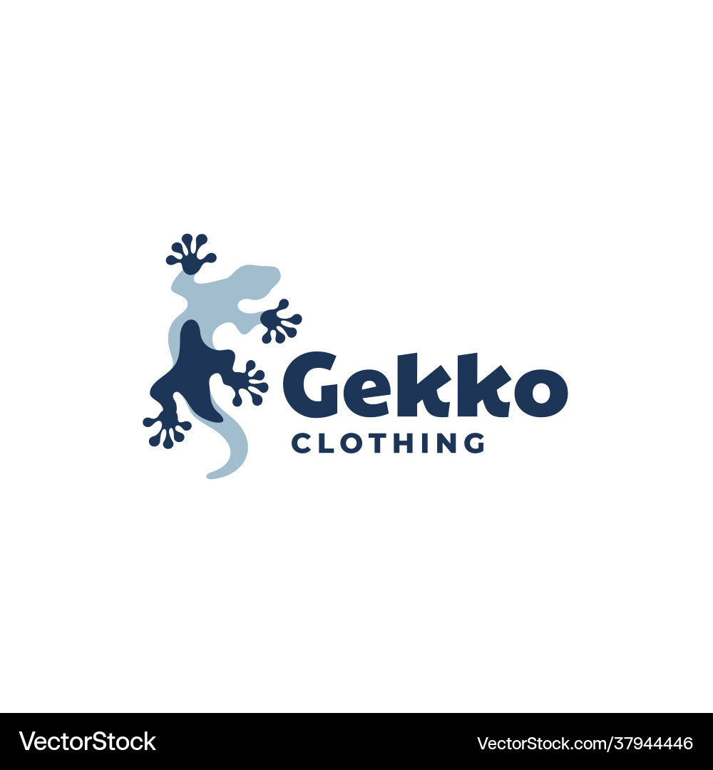 Logo gecko mascot style Royalty Free Vector Image