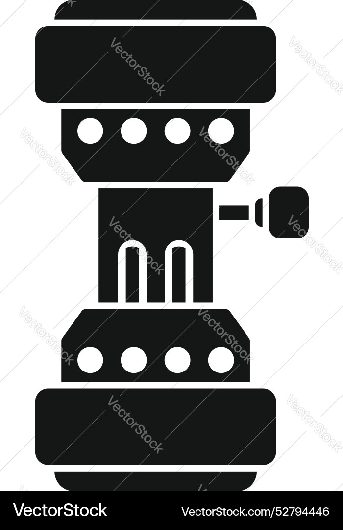 Machine processing equipment manufacturing icon Vector Image
