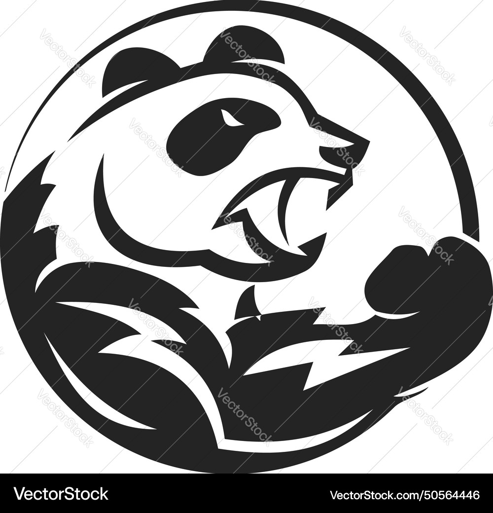 Panda logo template isolated brand identity icon Vector Image