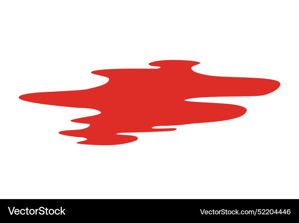 Red Paint Spill Puddle Royalty Free Vector Image