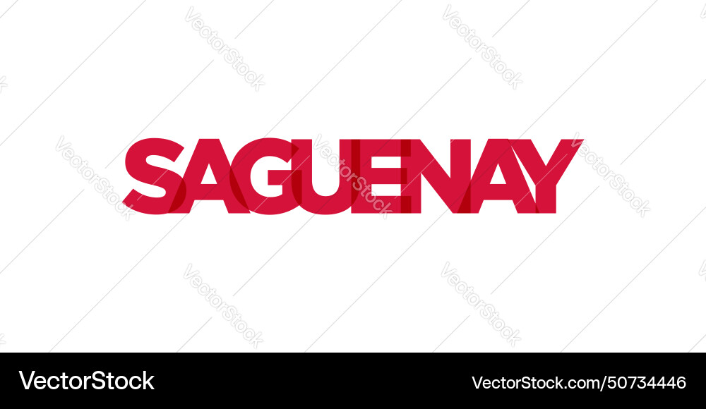 Saguenay in the canada emblem design features Vector Image