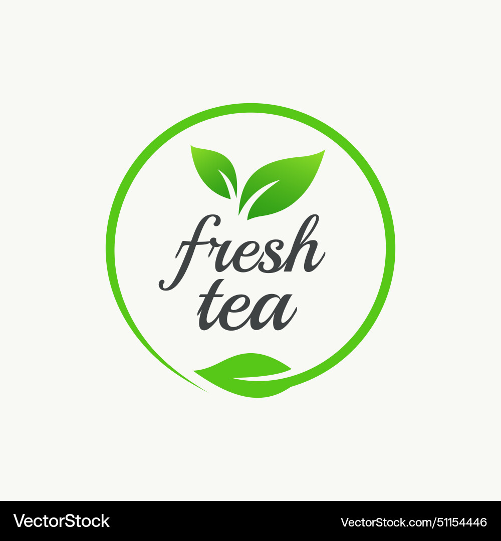 Tea logo design template nature herbal Royalty Free Vector