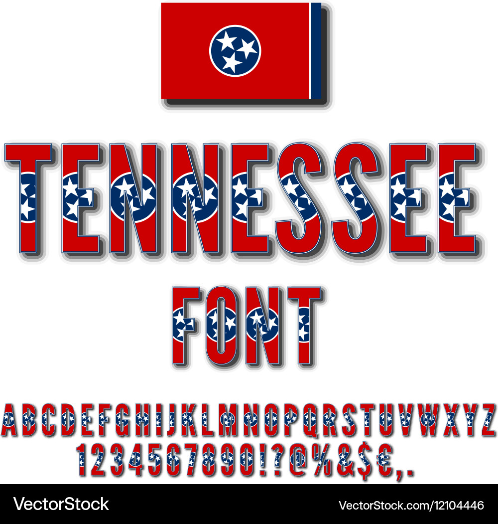 Usa state font Royalty Free Vector Image - VectorStock