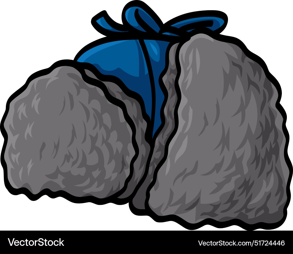 Ushanka russian hat warm fur winter cap drawing Vector Image
