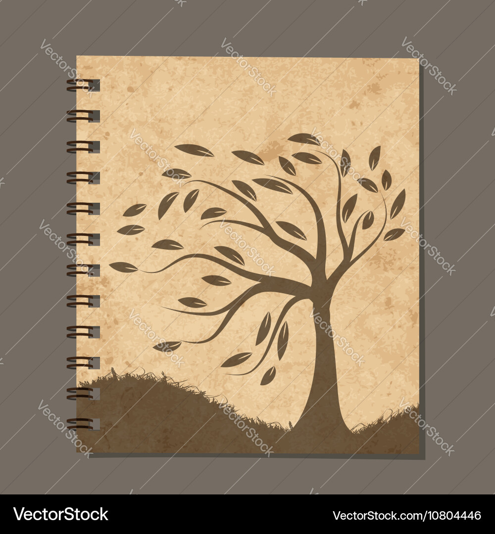 Vintage Grunge Paper Notebook Royalty Free Vector Image
