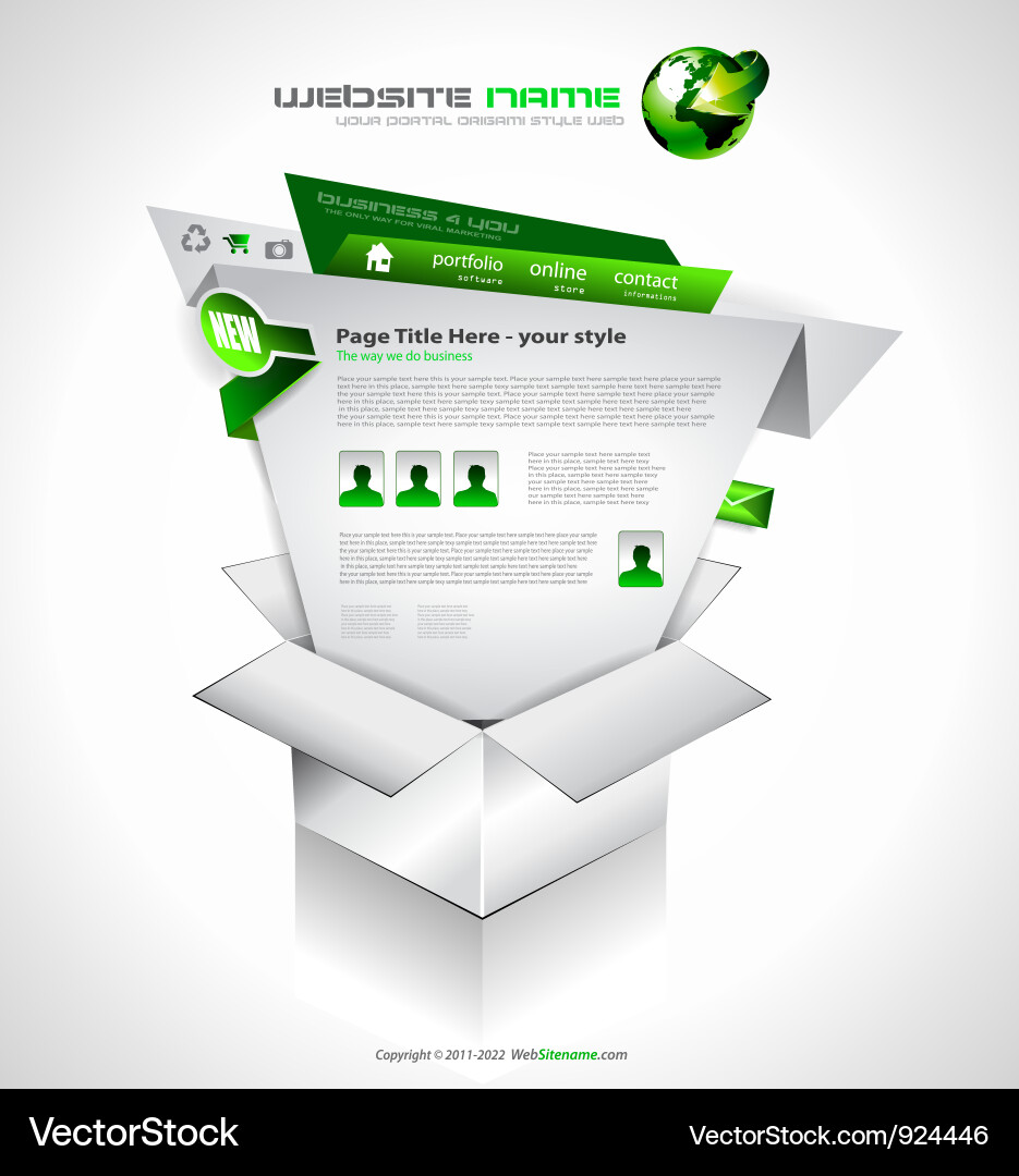 Website layout Royalty Free Vector Image - VectorStock