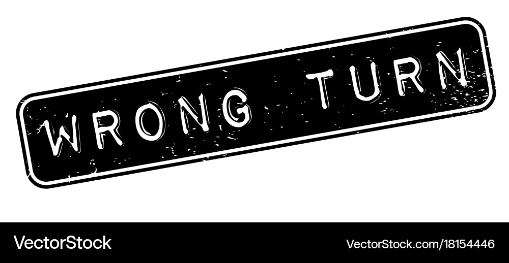 Wrong turn rubber stamp Royalty Free Vector Image