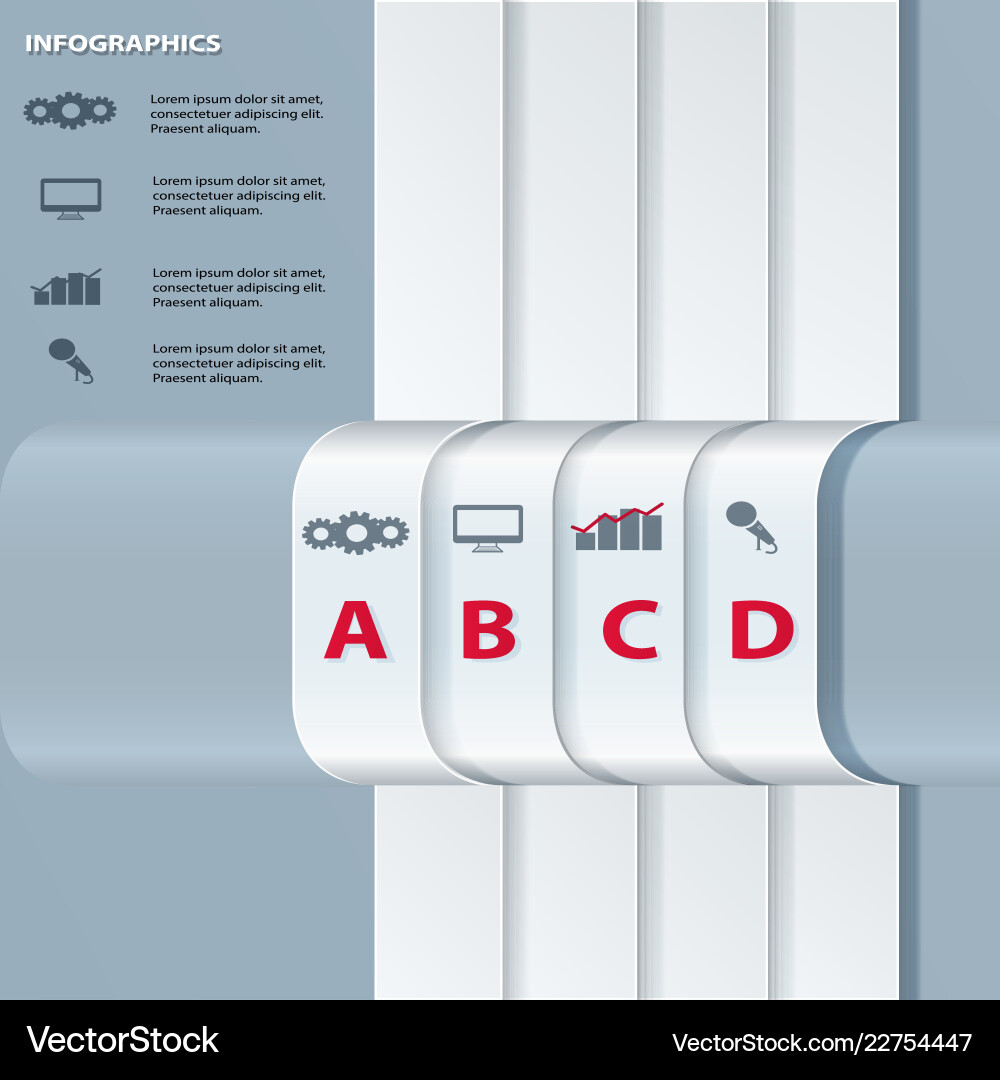 Abstract paper template with stripes Royalty Free Vector