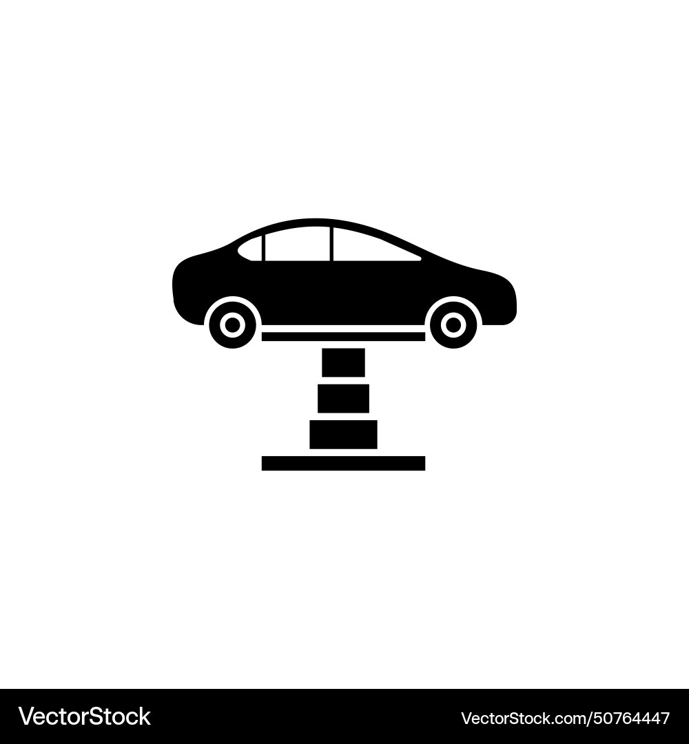 Car lifting flat icon Royalty Free Vector Image