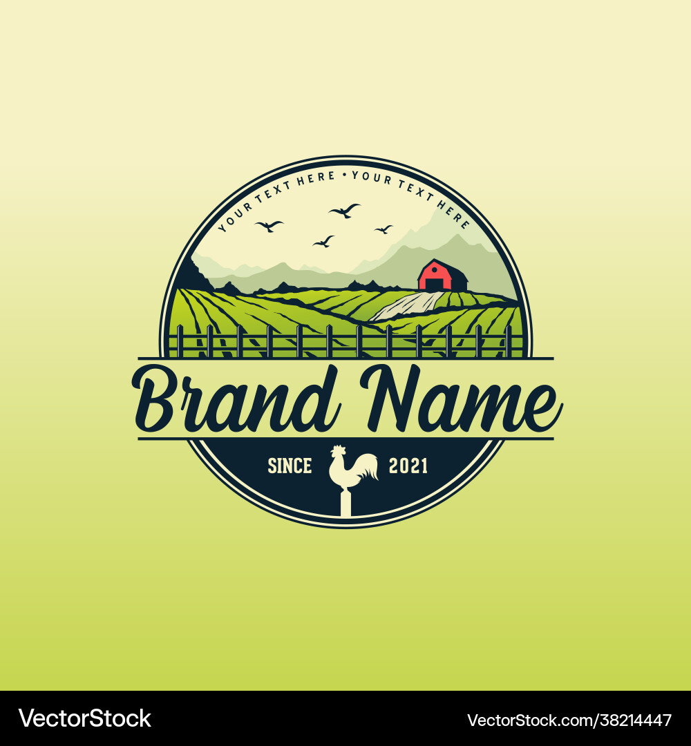 Farm logo template Royalty Free Vector Image - VectorStock
