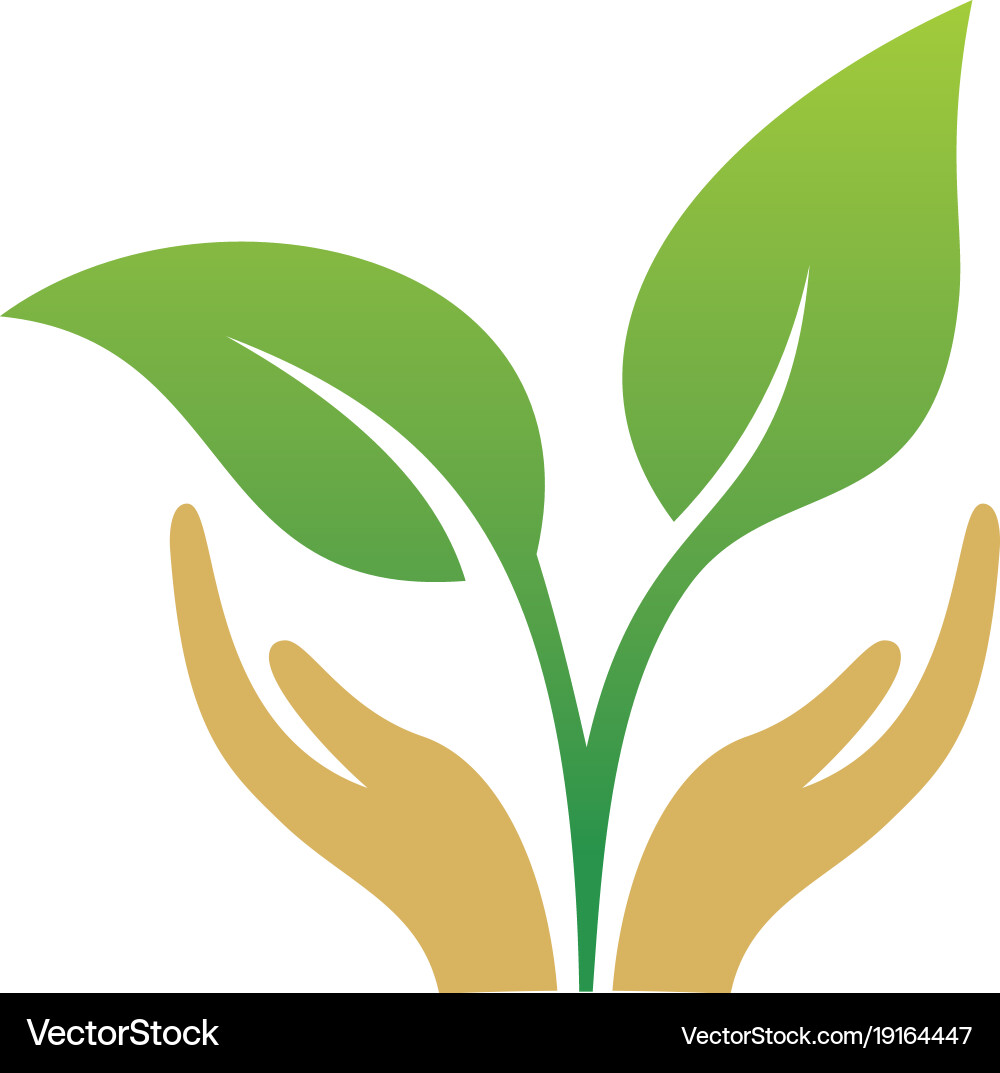 Green Hand Logo Green Hand Logo Stock Vector (Royalty Free) 727611109