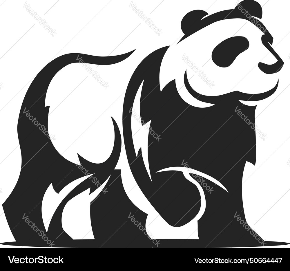 Panda logo template isolated brand identity icon Vector Image